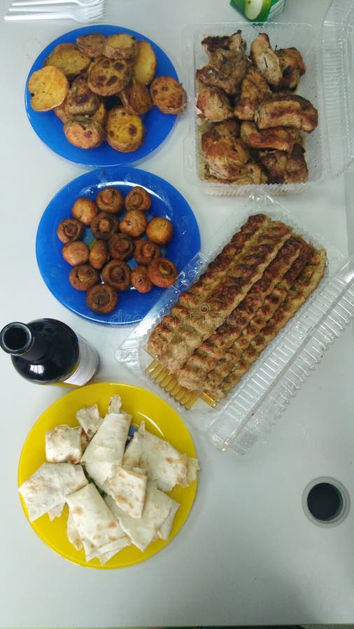 Kebab stock image. Image of white, kebab, kinds, table - 111737551