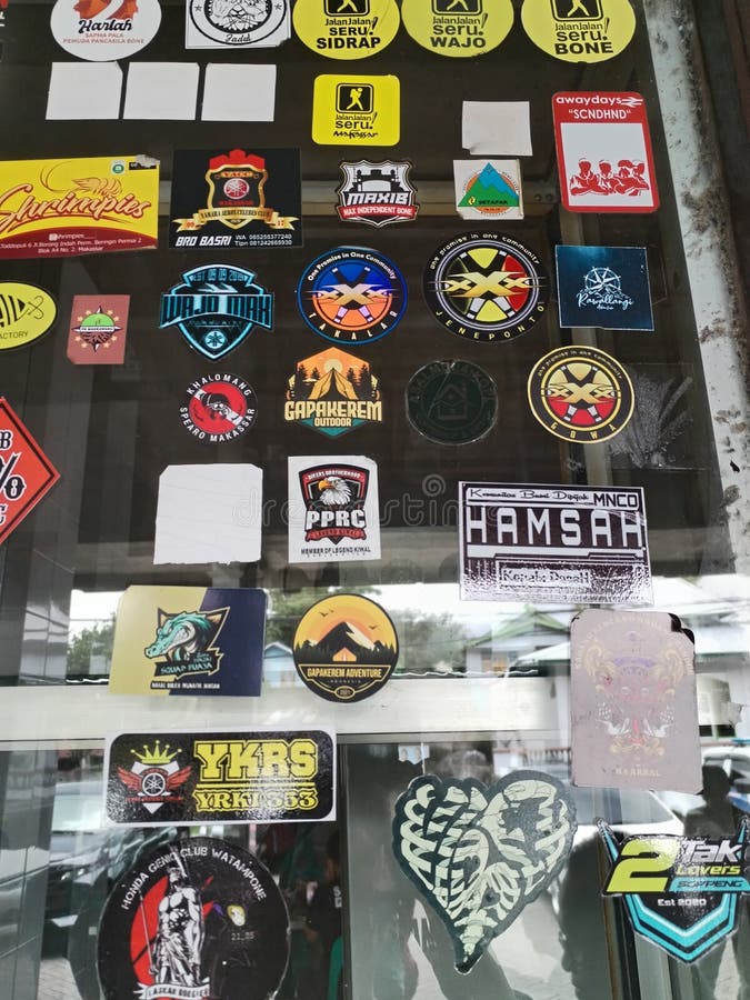 Kinds of stickers editorial image. Image of brand, positive - 327471050