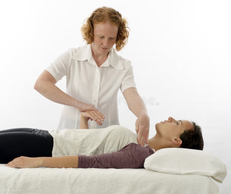 Kinesiologist Treating Neck Muscles Stock Photo - Image of ...