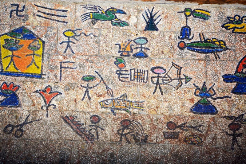 Kinesisk Forntida Hieroglyf Arkivfoto - Bild av hieroglyfisk, bild ...