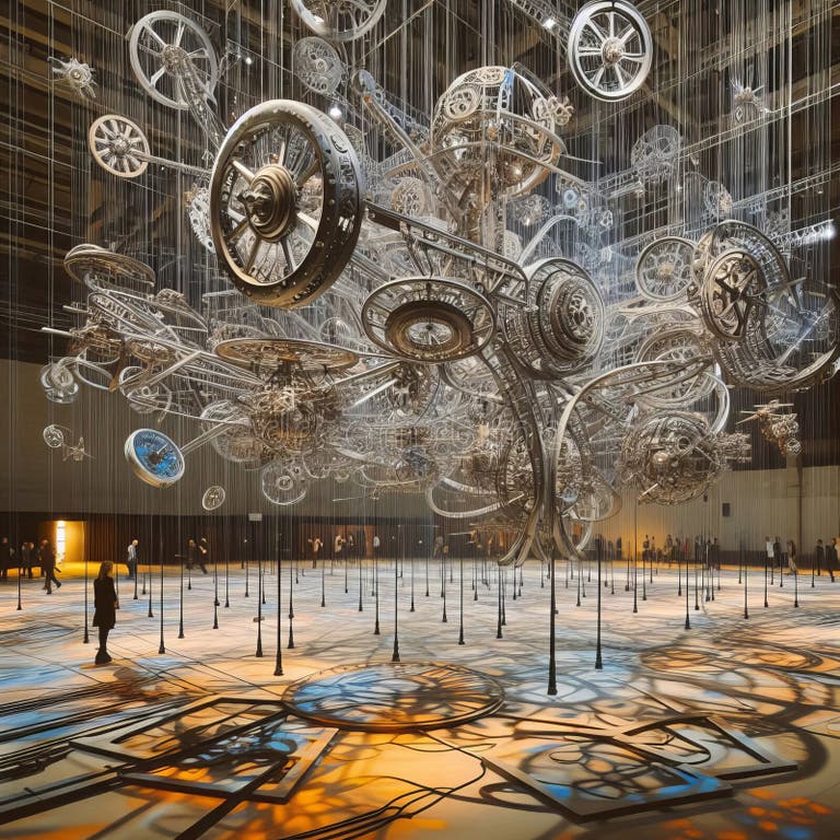 150 116. a Kinetic Art Installation that Usesmovable Elements Stock ...