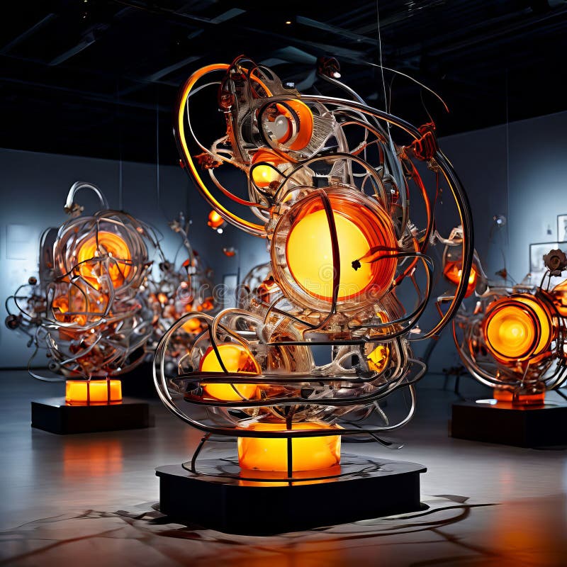 A Kinetic Art Installation that Uses Movable Lements Mechanical Stock ...