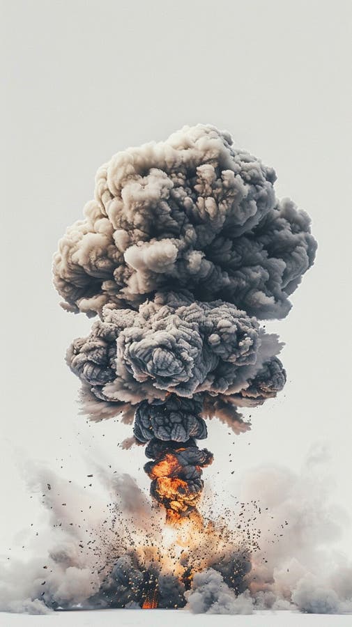 Kinetic Explosion: Portrait of Moving Fire Bomb on Pure White ...