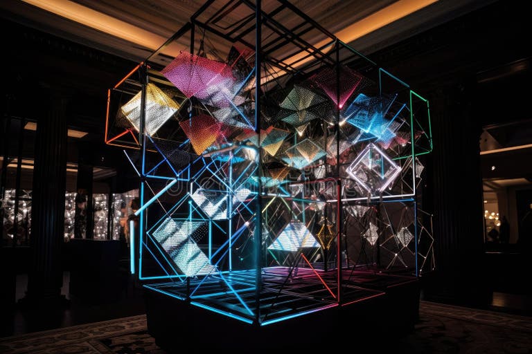 Kinetic and Interactive Geometric Art Installation with Light and Sound ...