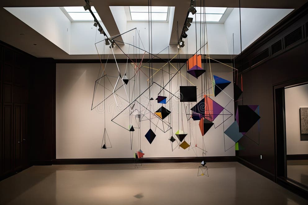 Kinetic and Interactive Geometric Art Installation in Modern Gallery ...