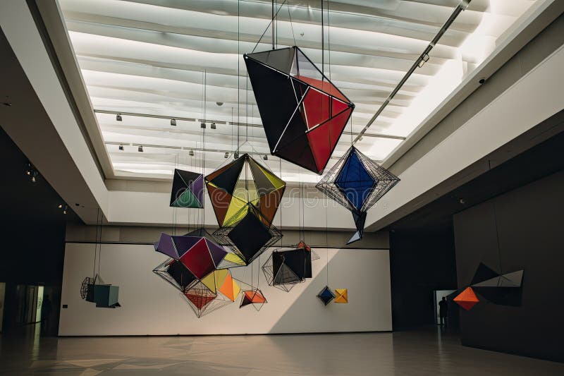 Kinetic and Interactive Geometric Art Installation in Modern Gallery ...