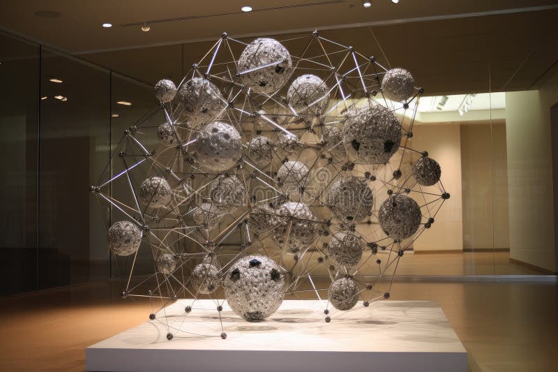 Kinetic and Interactive Sculpture of Spheres, Cubes, and Triangles that ...