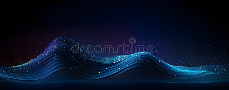 Kinetic Pointillism: Celestial Waves in Abstract Tech Stock ...