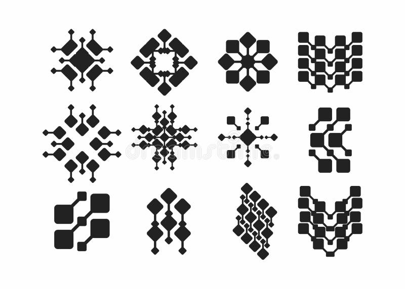 Kinetic Rectangle Illustration Vector Logo Asset Bundle Icon Pattern ...