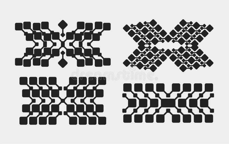 Kinetic Rectangle Illustration Vector Logo Asset Bundle Icon Pattern ...