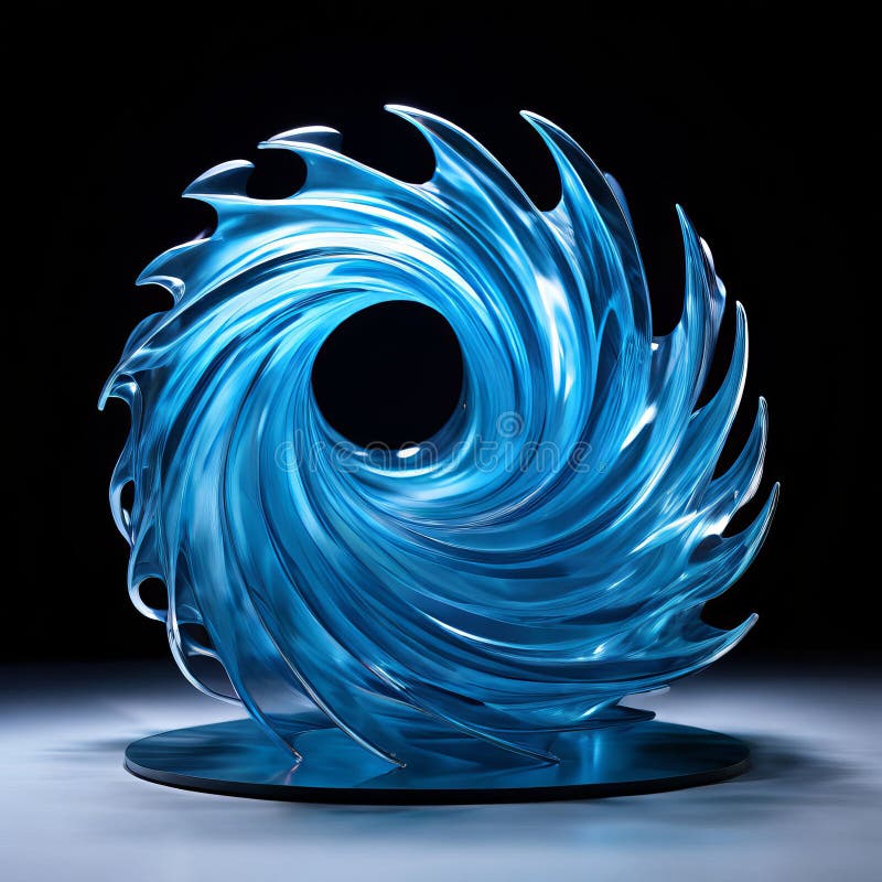 Kinetic wave sculpture stock illustration. Illustration of item - 327544663