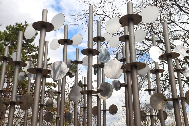 Kinetic Wind Sculpture in the Park Editorial Stock Photo - Image of ...