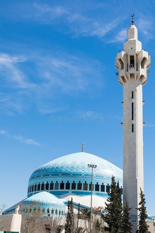 King Abdullah I Mosque in Amman, Jordan Stock Image - Image of abdullah ...