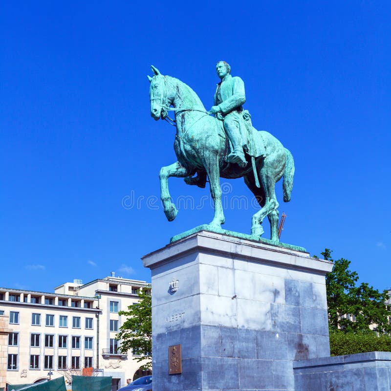 King Albert Bronze Statue, Brussels Stock Photo - Image of place ...