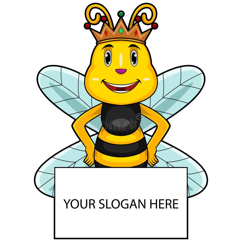 The King Bee is Standing in Front of a White Board Stock Vector ...