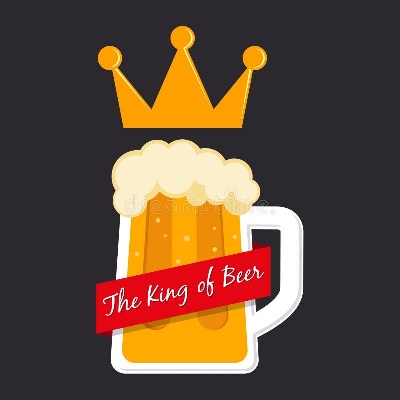 The King of Beer Symbol stock vector. Illustration of festival - 60877612