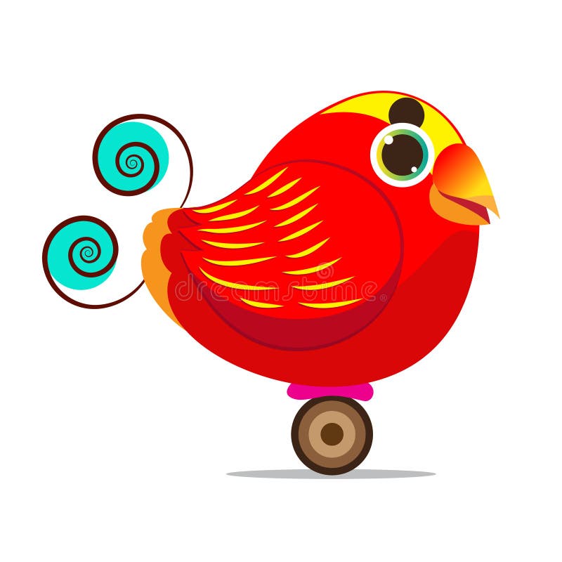 King Bird of Paradise Bird Cute Cartoon Abstract Stock Vector ...