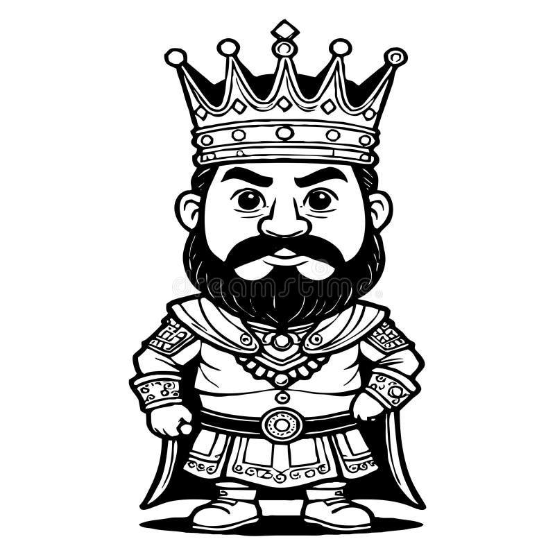 King . Black and White Illustration for Use in Graphics Stock ...