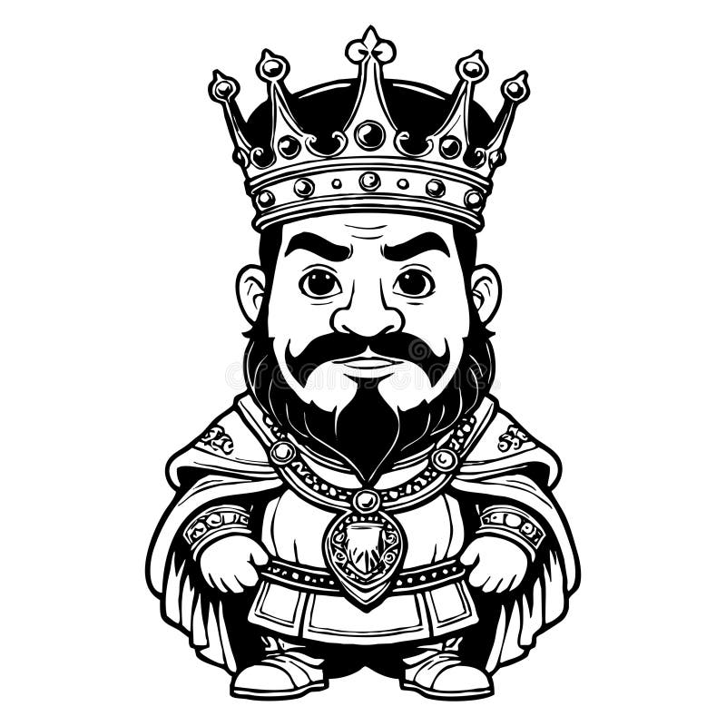 King . Black and White Illustration for Use in Graphics Stock ...