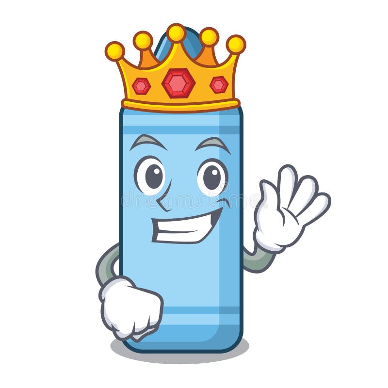 King Blue Crayon Above a Cartoon Book Stock Vector - Illustration of ...