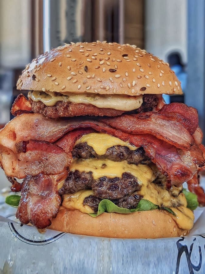 King Burger Very Delicious Food Stock Photo - Image of delicious, king ...
