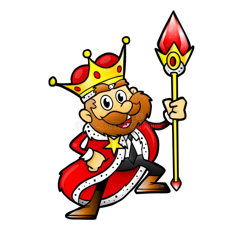 King cartoon stock vector. Illustration of golden, drawing - 25182356