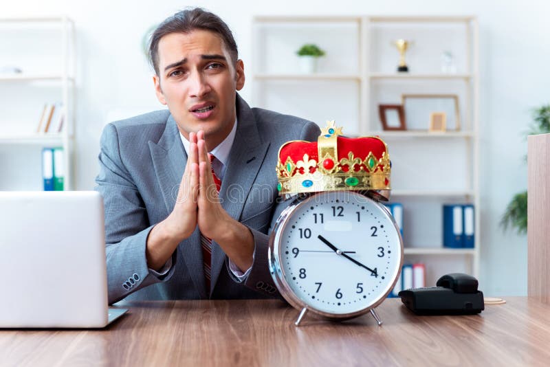 King Businessman at His Workplace Stock Image - Image of employee ...