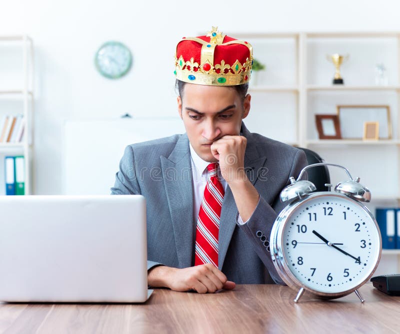 King Businessman at His Workplace Stock Photo - Image of employee ...