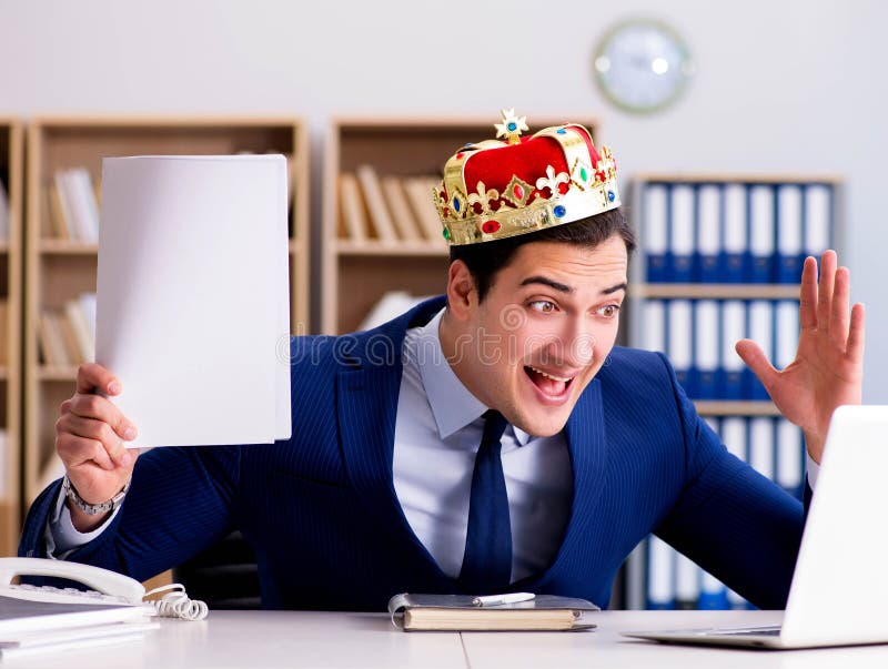 King Businessman Working in the Office Stock Photo - Image of ...