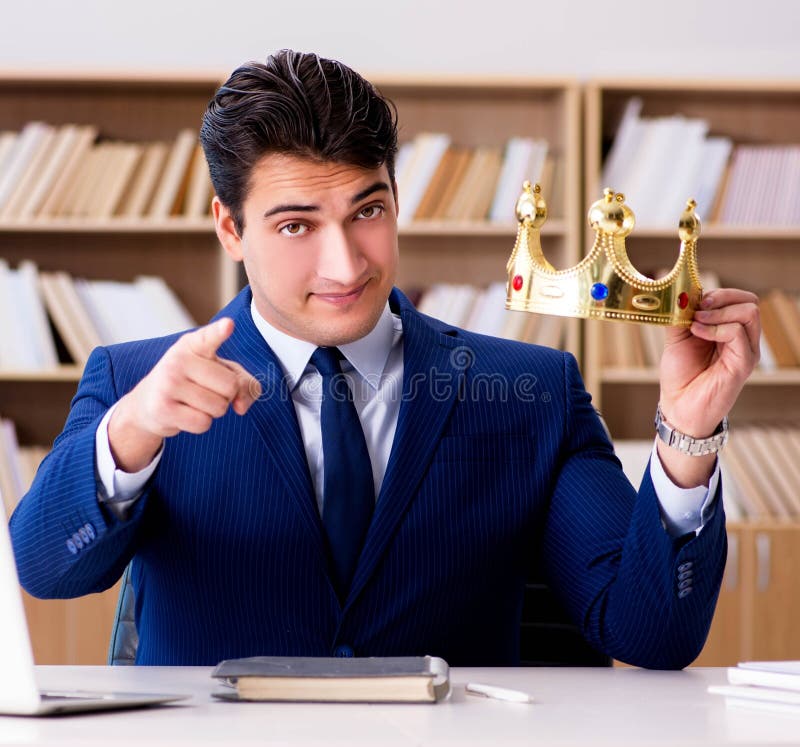 King Businessman Working in the Office Stock Photo - Image of manager ...