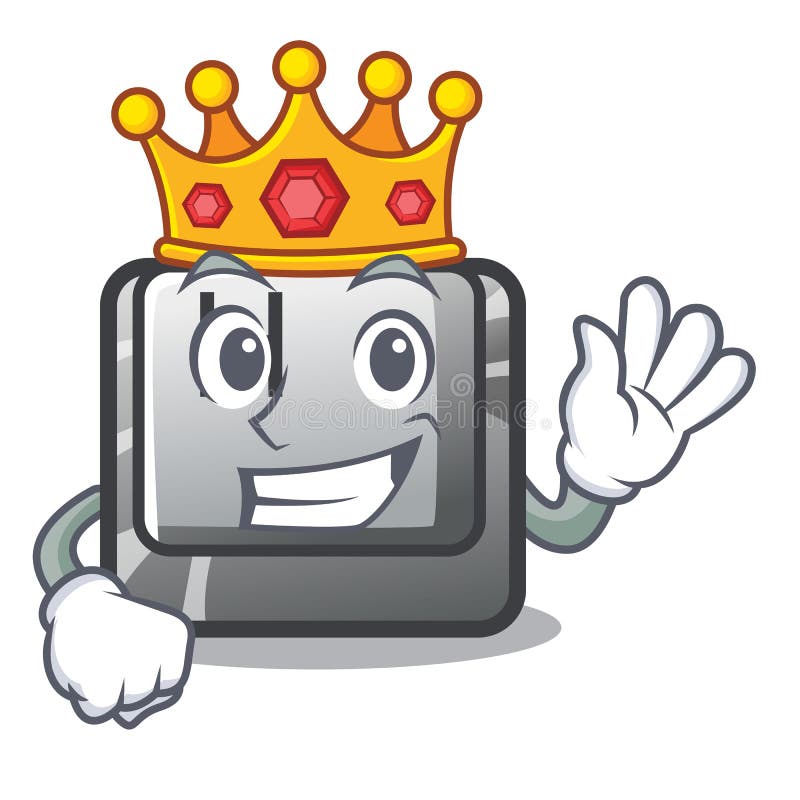 King Button F on a Keyboard Cartoon Stock Vector - Illustration of ...