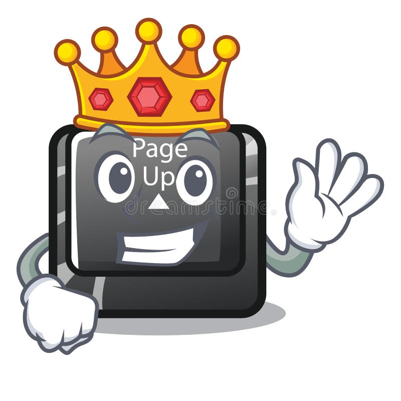 King Button Page Up the Keyboard Mascot Stock Vector - Illustration of ...