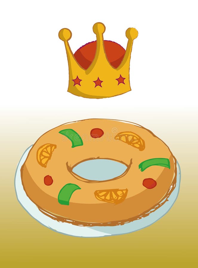 KING CAKE stock vector. Illustration of king, celebration - 61573379