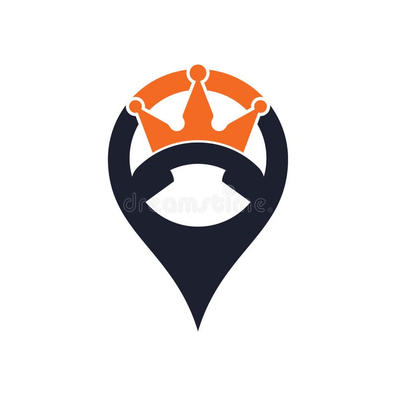 King Call Gps Shape Vector Logo Design. Stock Vector - Illustration of ...