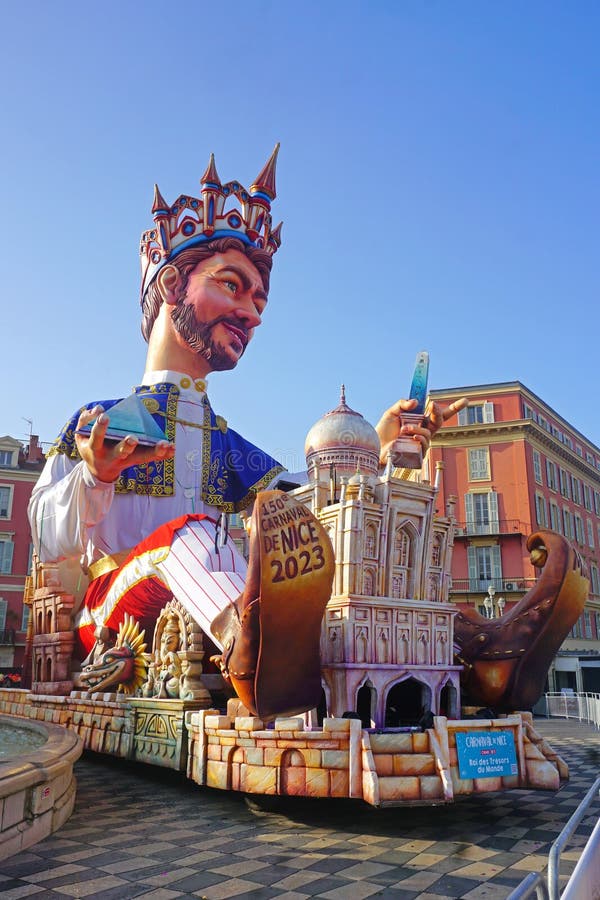 King Carnival Float of the Nice Carnival 2023 Editorial Photography ...