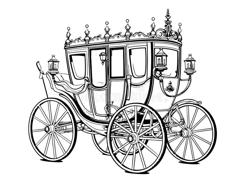 Horse Drawn Luxury Carriage Stock Illustrations – 138 Horse Drawn ...