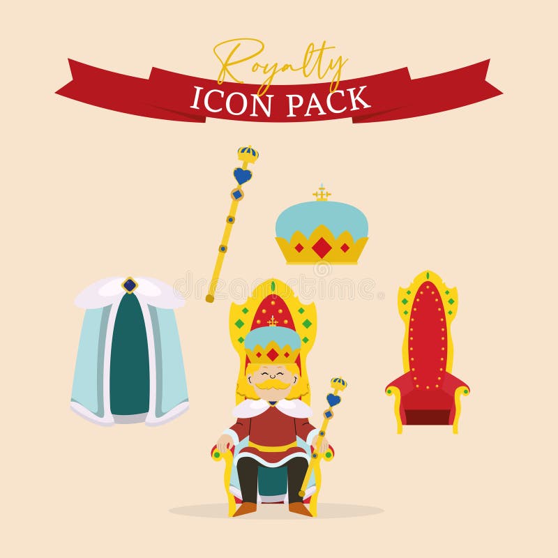King Character Asset Vector Stock Vector - Illustration of cartoon ...