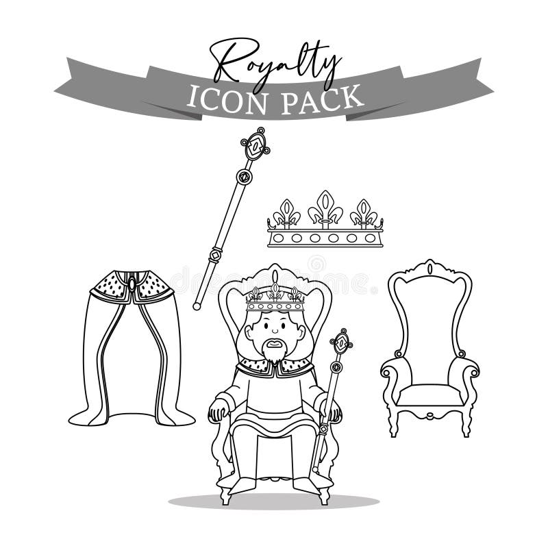 King Character Asset Vector Stock Vector - Illustration of power, staff ...