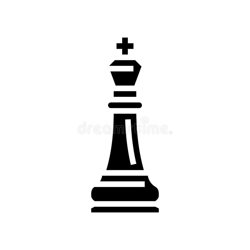 King Chess Glyph Icon Vector Illustration Stock Vector - Illustration ...