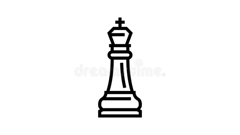 King Chess Color Icon Animation Stock Video - Video of elephant ...