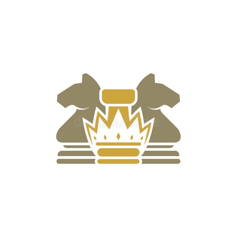 King Chess Logo Design Vector Illustration, Creative Chess Logo Design ...