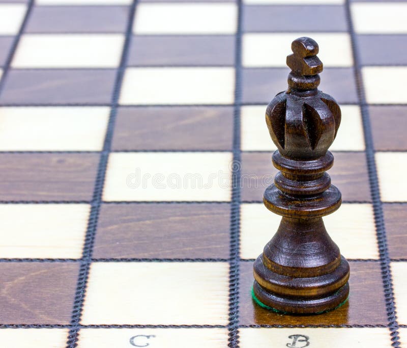 King Chess Piece on a Chess Board Stock Photo - Image of objects, move ...
