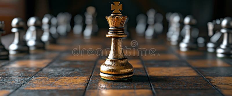 The King Chess Piece Stands at the Forefront of Chess Board Concepts ...