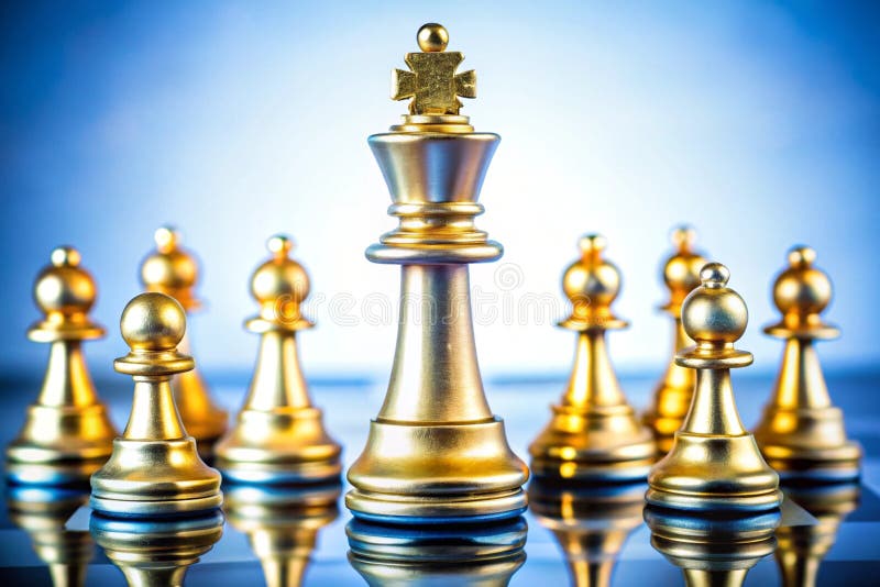 King Chess Pieces Representing Teamwork and Leadership Strategy Concept ...