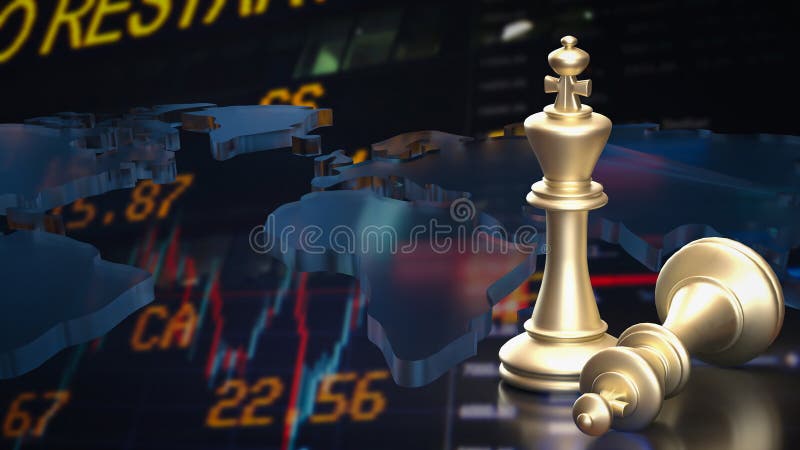 The King Chess for Strategy or Business Concept 3d Rendering Stock ...