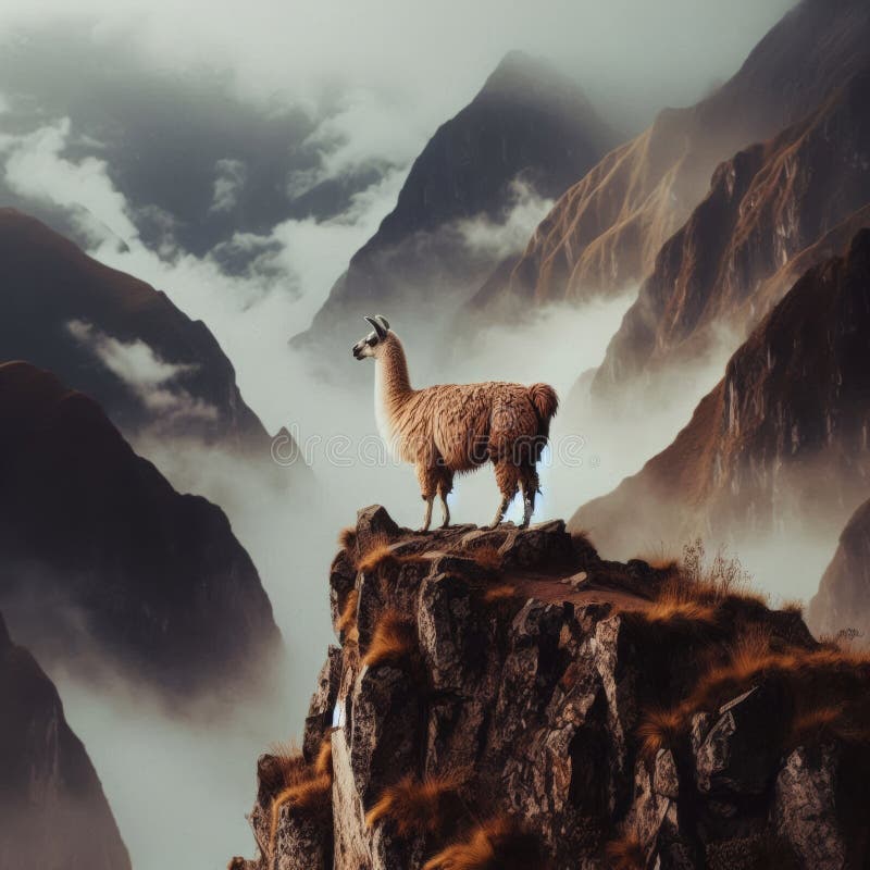 The King of the Cliffs stock illustration. Illustration of rugged ...