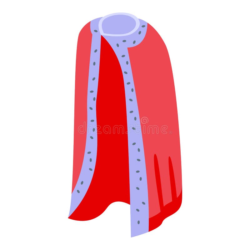 King Cloth Icon Isometric Vector. Back Robe Stock Vector - Illustration ...