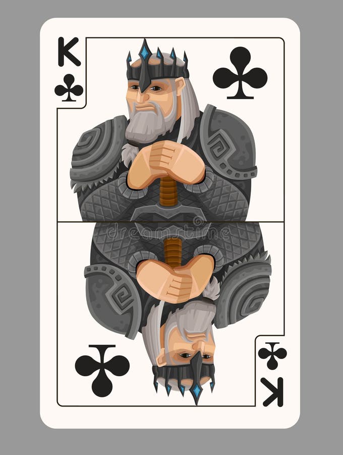 King of clubs playing card stock vector. Illustration of design - 56724008
