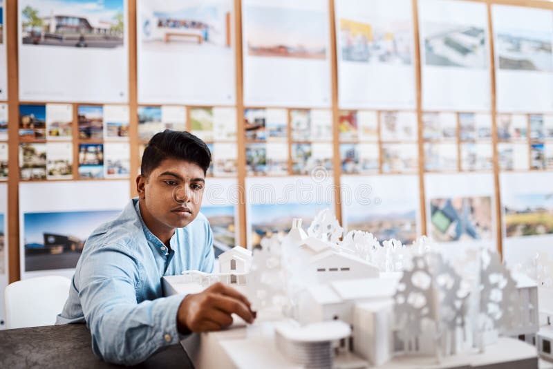 The King of Contemporary Architecture. a Young Architect Designing a ...