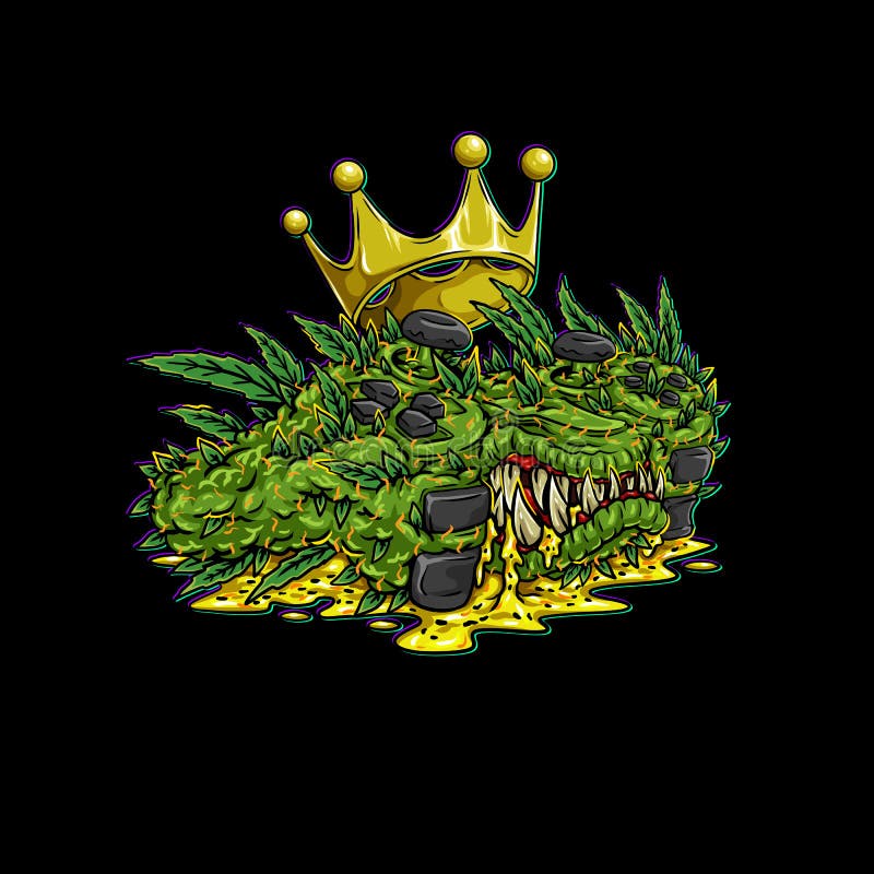 King Controller Joystick Weed Stock Vector - Illustration of funny ...